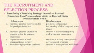 Human resource planning, recruitment, selection | PPT