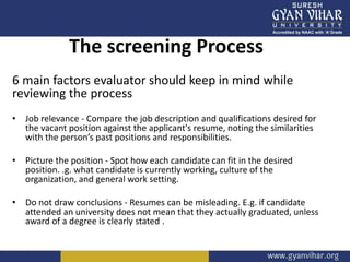 Resume Screening | PPTX