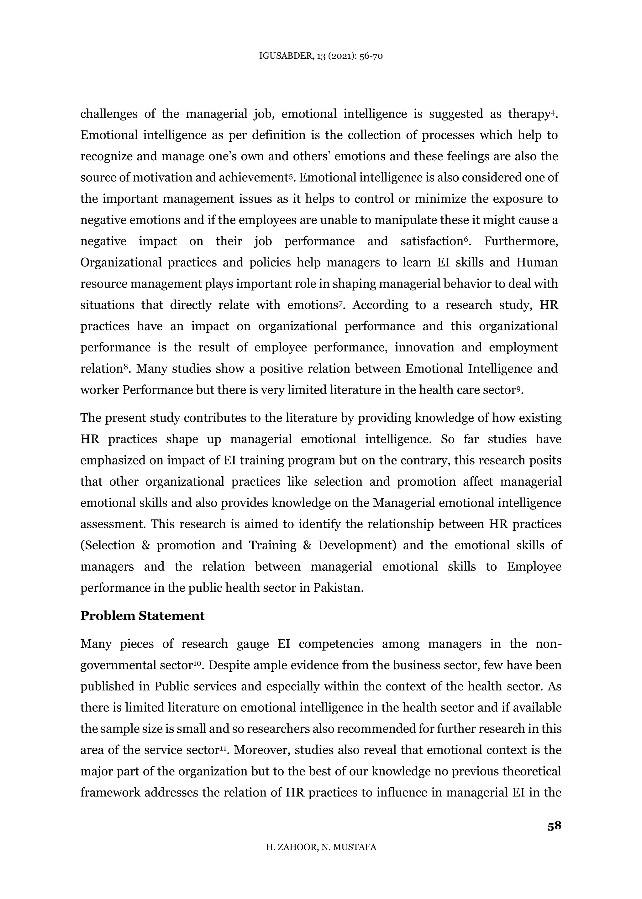 Human Resource Practices as an Amplifier for Managerial Emotional ...