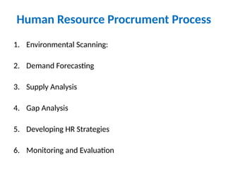 Human Resource Procurement & Job Analysis Process | PPTX
