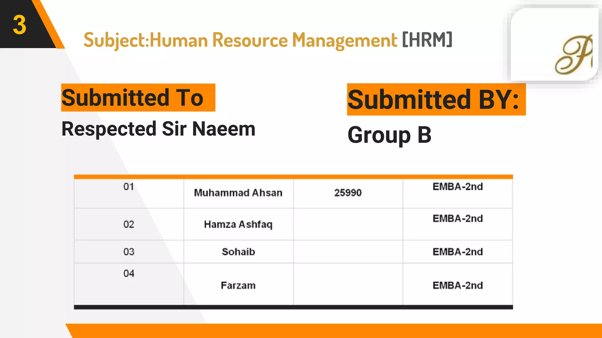 Human resource project By Muhammad Ahan | PPT