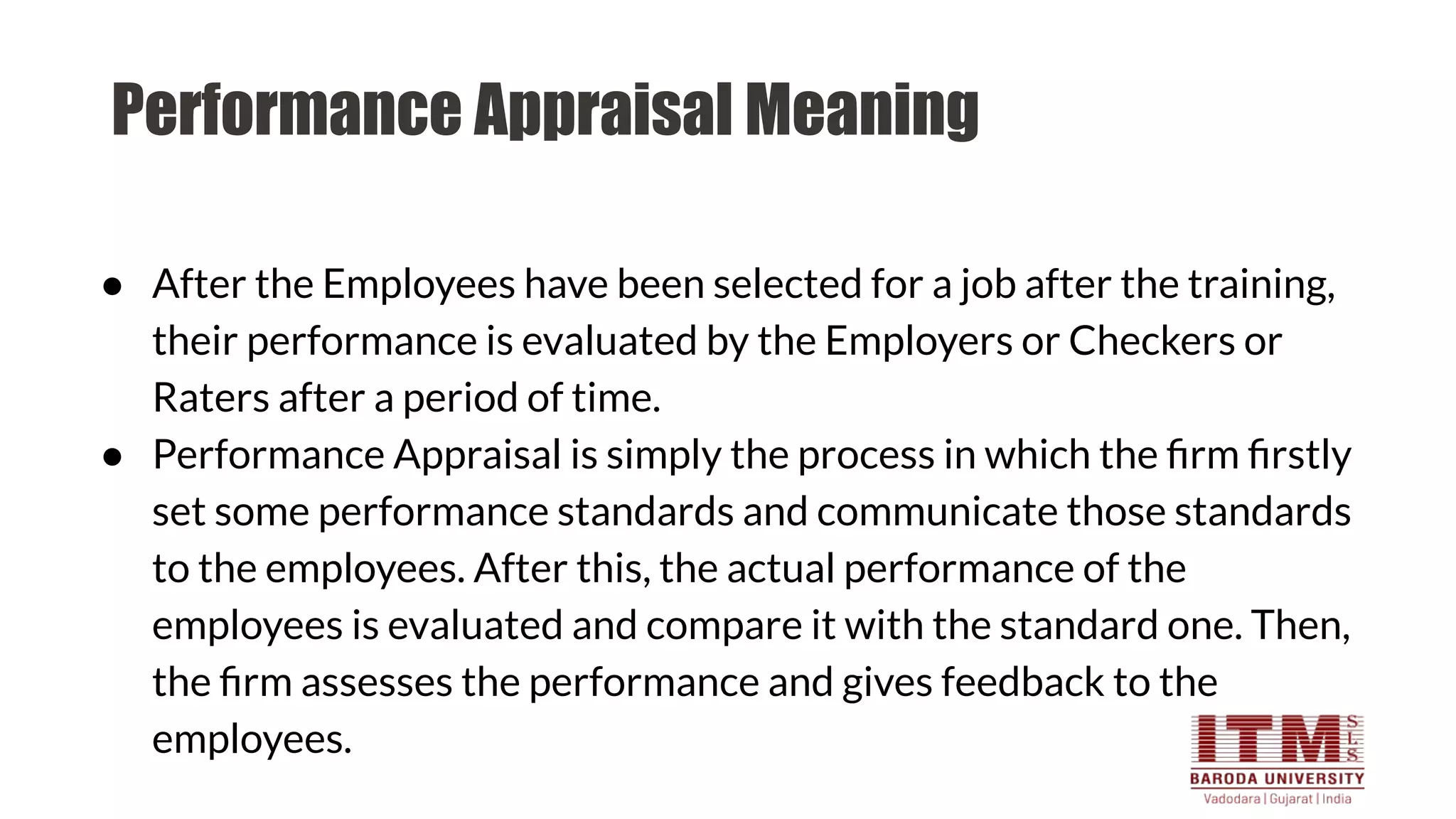 Performance Appraisal Methods in HRM Traditional and Modern Methods | PDF