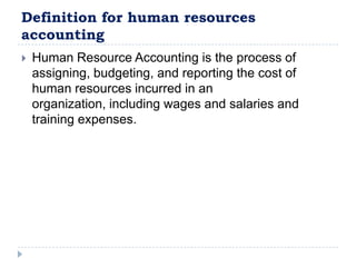 Human resources accounting and audit | PPTX