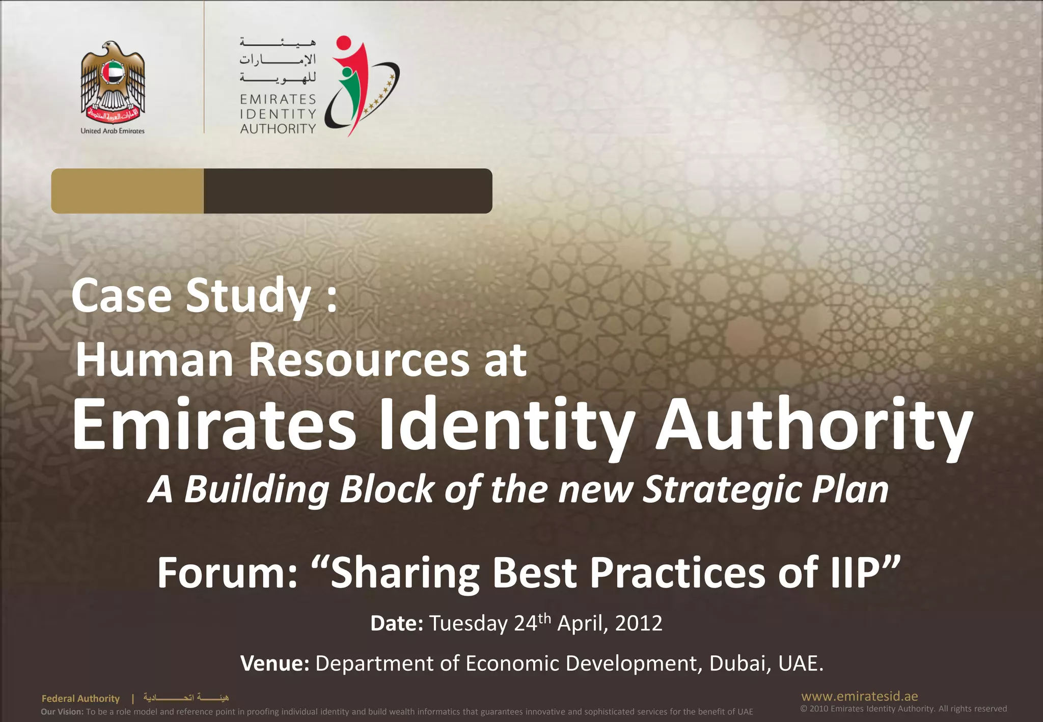 Human Resources at Emirates Identity Authority: A Building Block of the ...