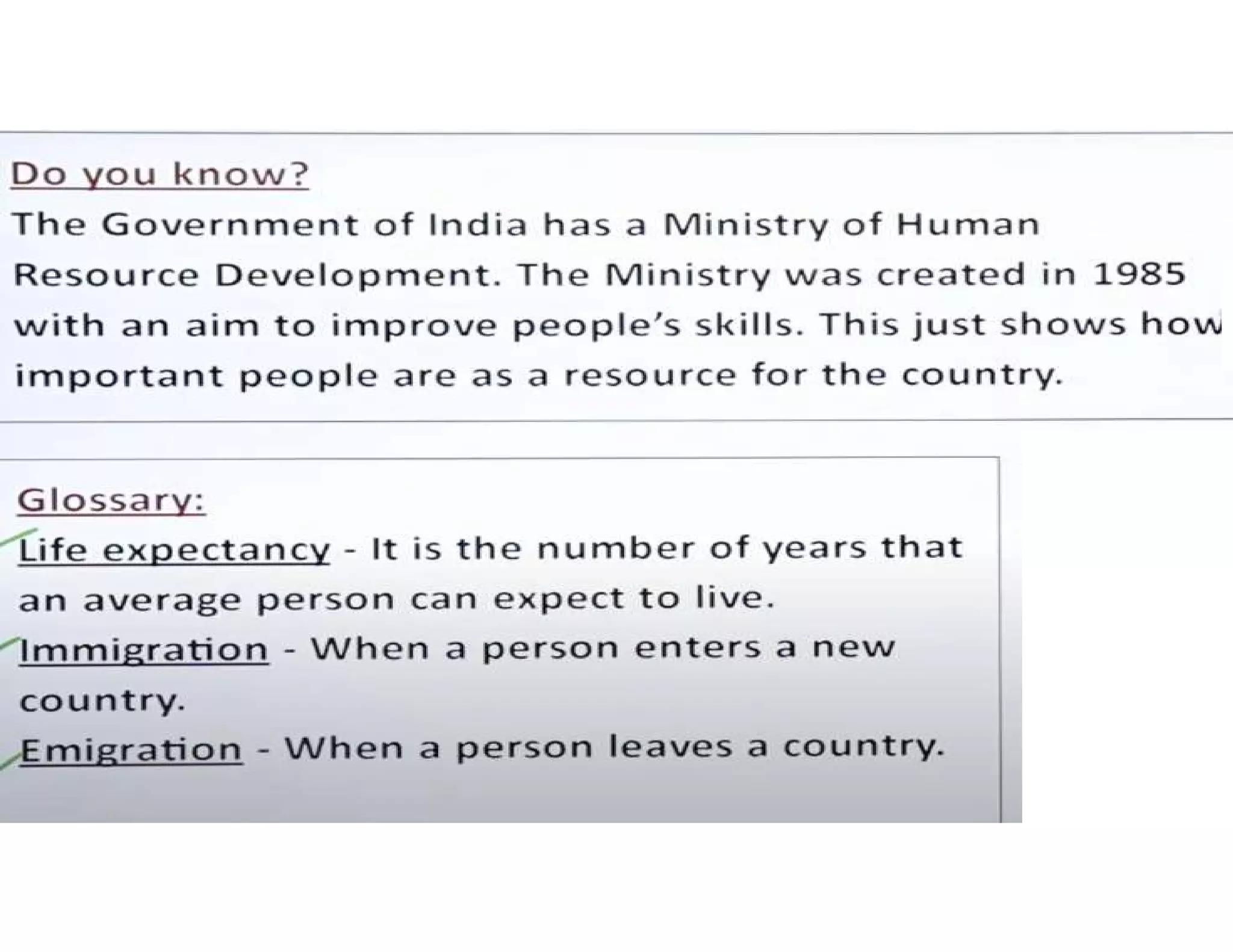 Human resources class 8 | PDF