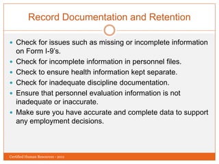 Human resources compliance audit | PPTX