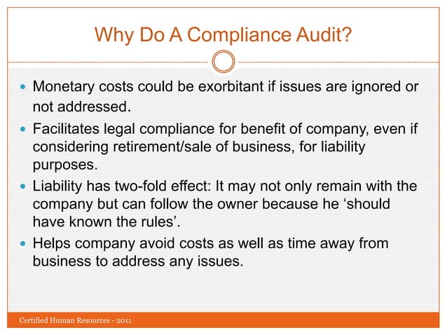 Human resources compliance audit | PPT