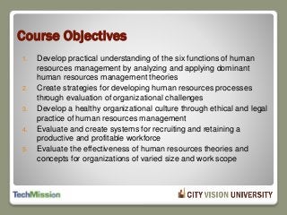 Human Resources Course Introduction | PPTX