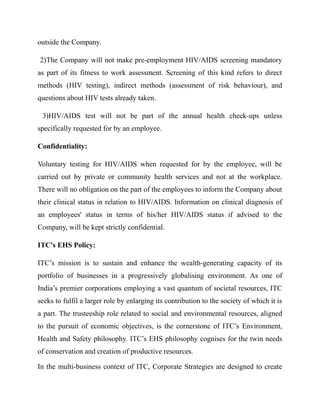 Human resource ::itc policies | RTF