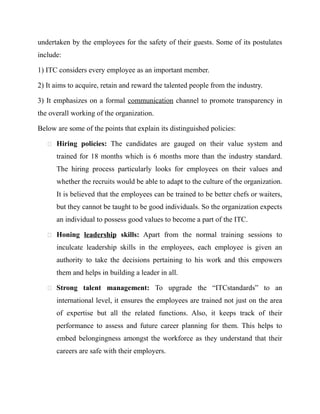 Human resource ::itc policies | RTF