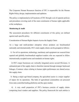 Human resource ::itc policies | RTF