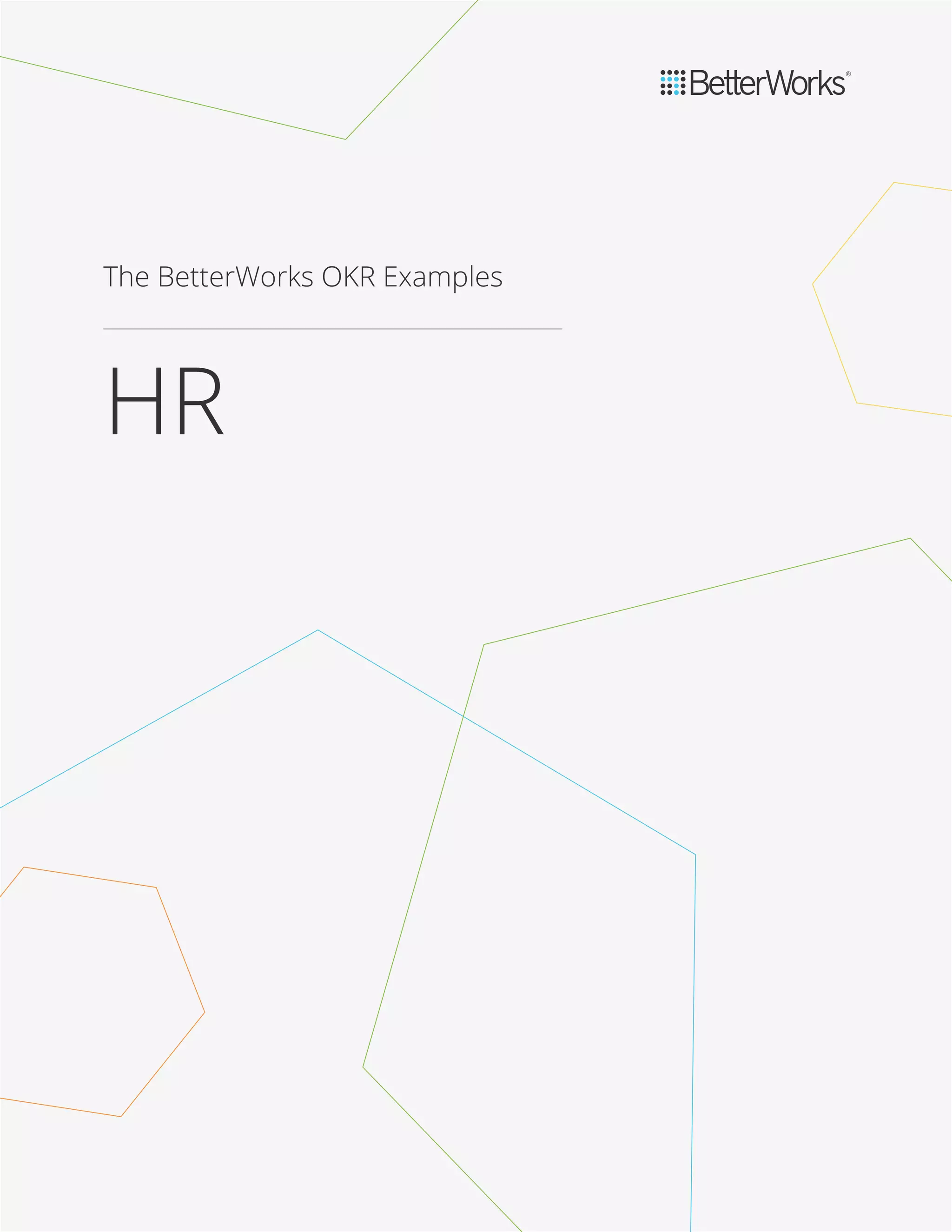 Goal Examples for Human Resources | PDF