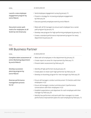 Goal Examples for Human Resources | PDF