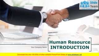 Human Resources Introduction PowerPoint Presentation Slides | PDF