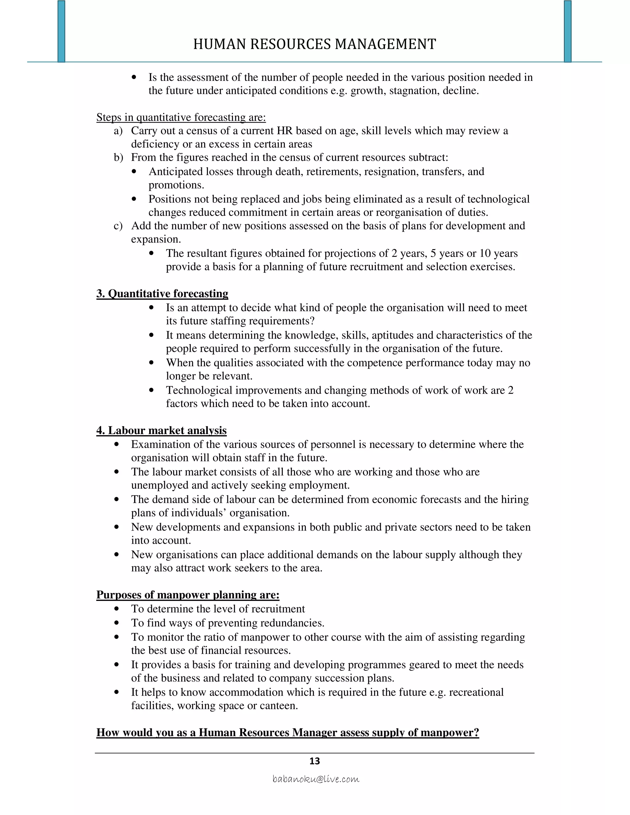 HUMAN RESOURCES MANAGEMENT | PDF