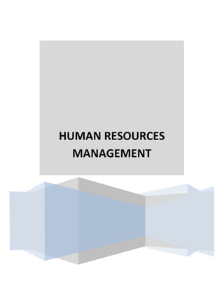 HUMAN RESOURCES MANAGEMENT | PDF
