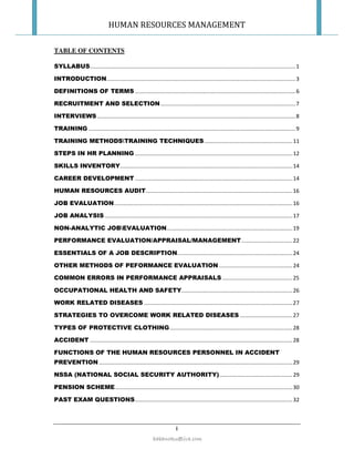 HUMAN RESOURCES MANAGEMENT | PDF