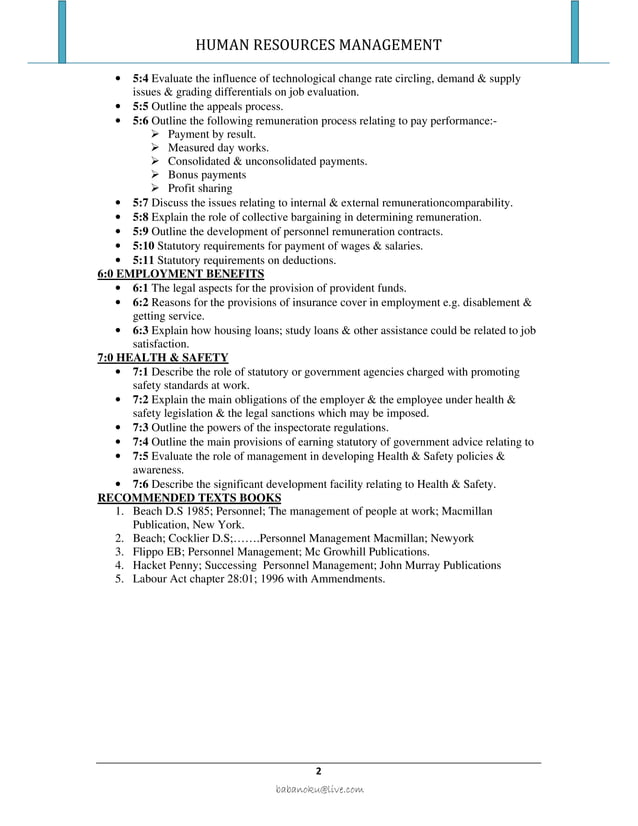 HUMAN RESOURCES MANAGEMENT | PDF