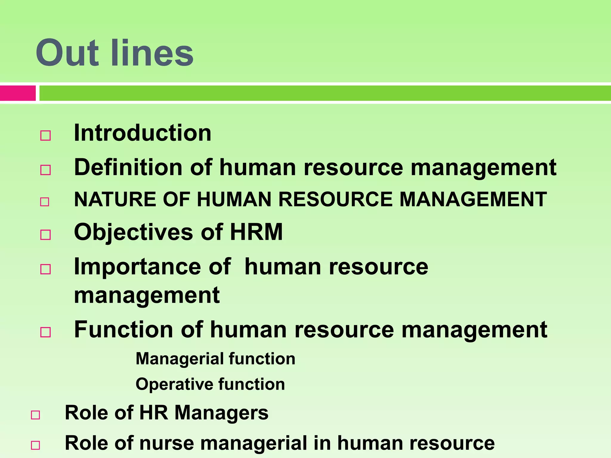 Human resources management | PPTX