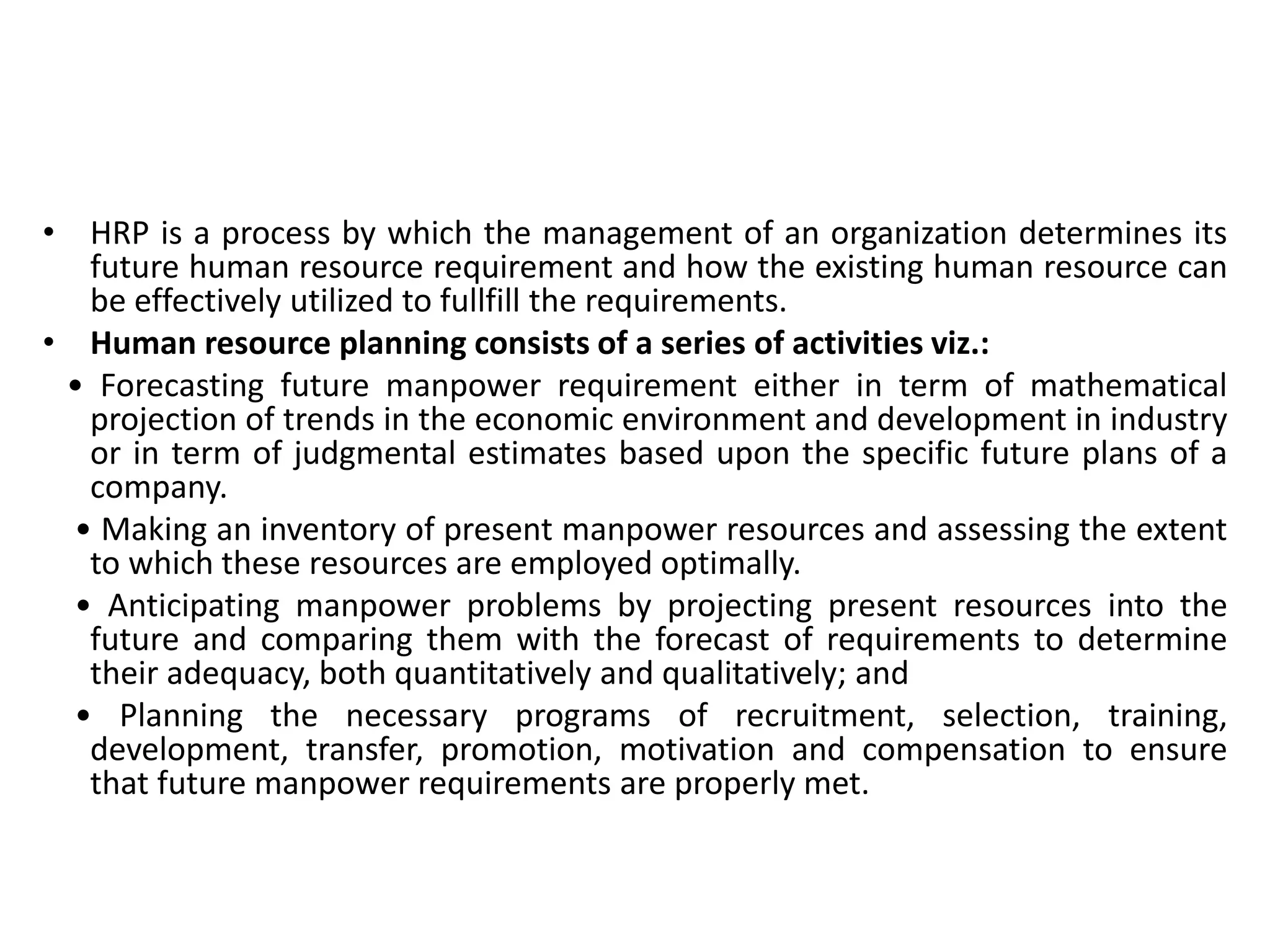 Human resources management and planning | PPTX