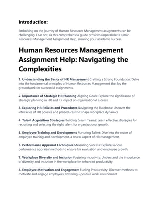 Human Resources Management Assignment Help.docx