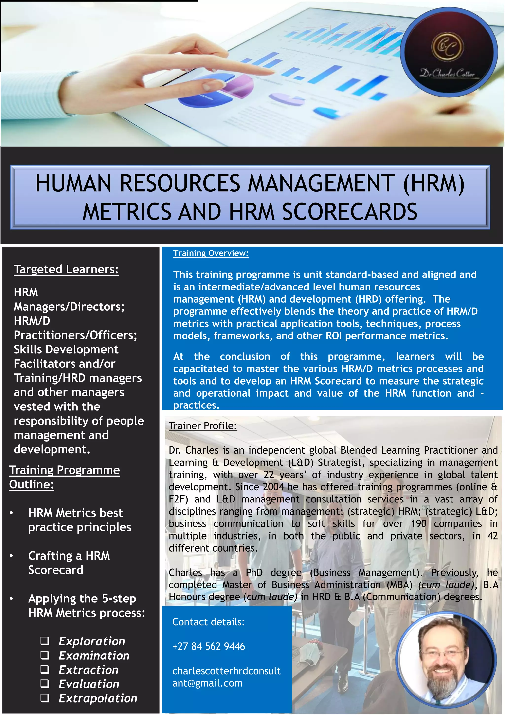 HRM Metrics and Scorecards_Training Brochure_Presented by Dr Charles ...