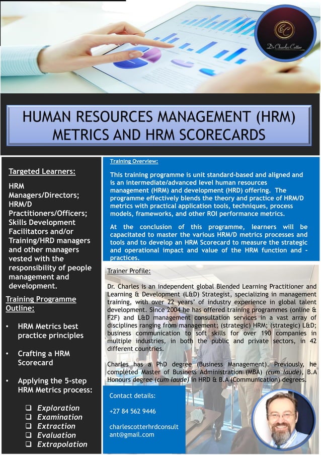 HRM Metrics and Scorecards_Training Brochure_Presented by Dr Charles Cotter.pdf