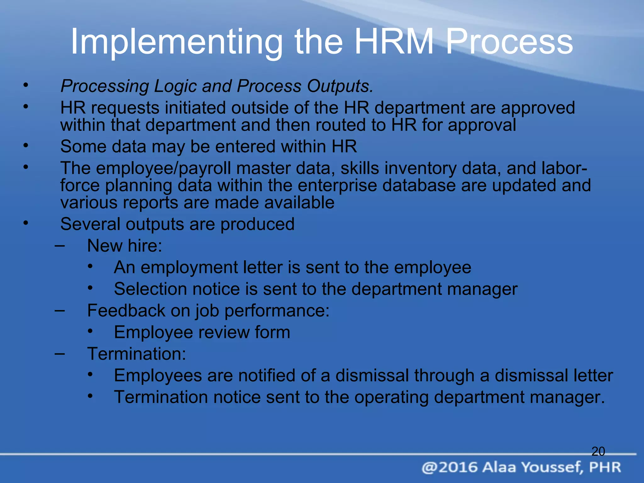 HRM & Payroll Process by Alaa Youssef | PPT