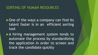 Human resource sorting | PPTX | Human Resources | Business