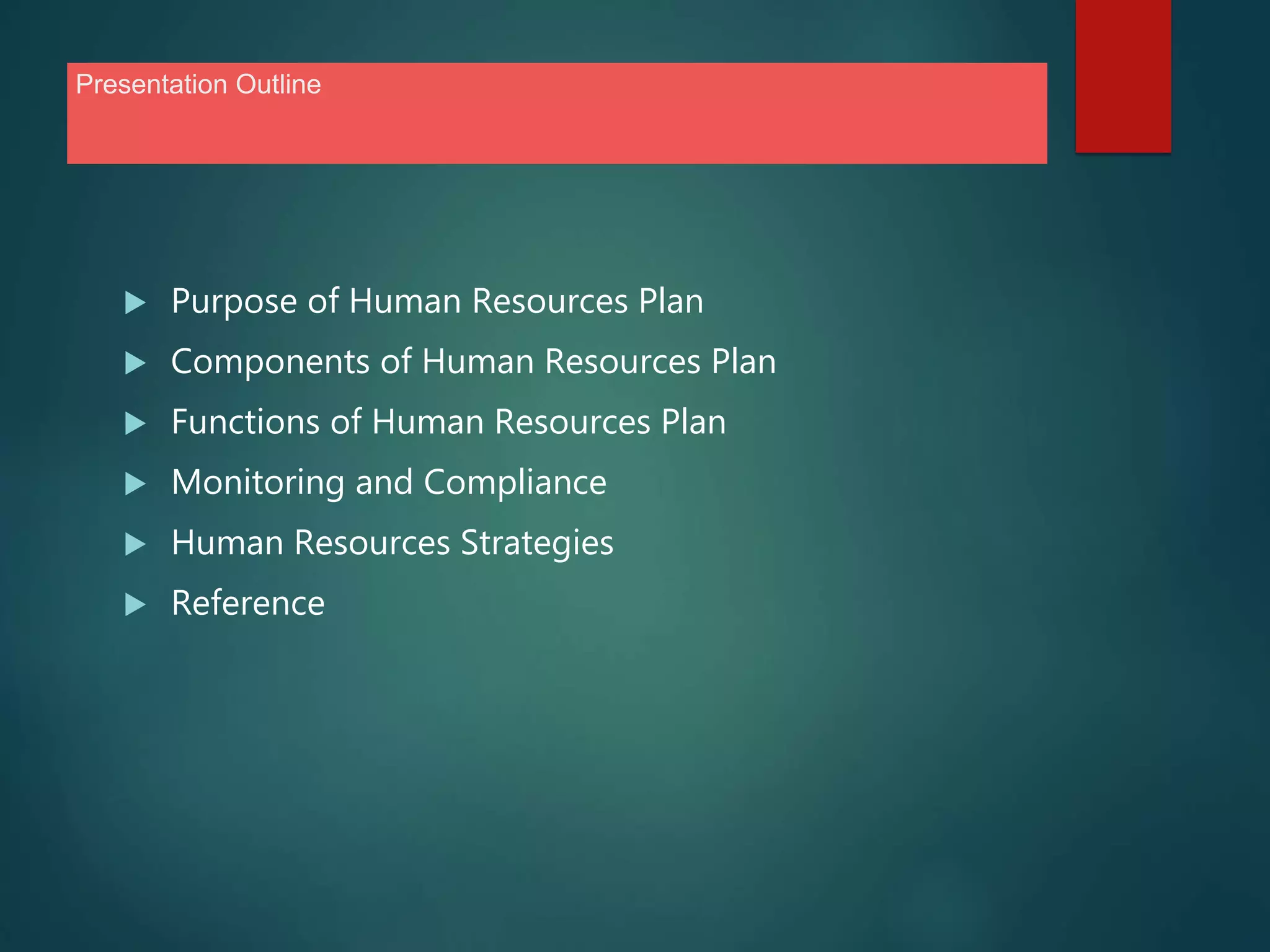 Human resources plan and functions | PPTX