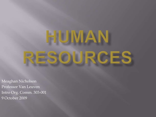 Human Resources Power Point | PPTX | Human Resources | Business