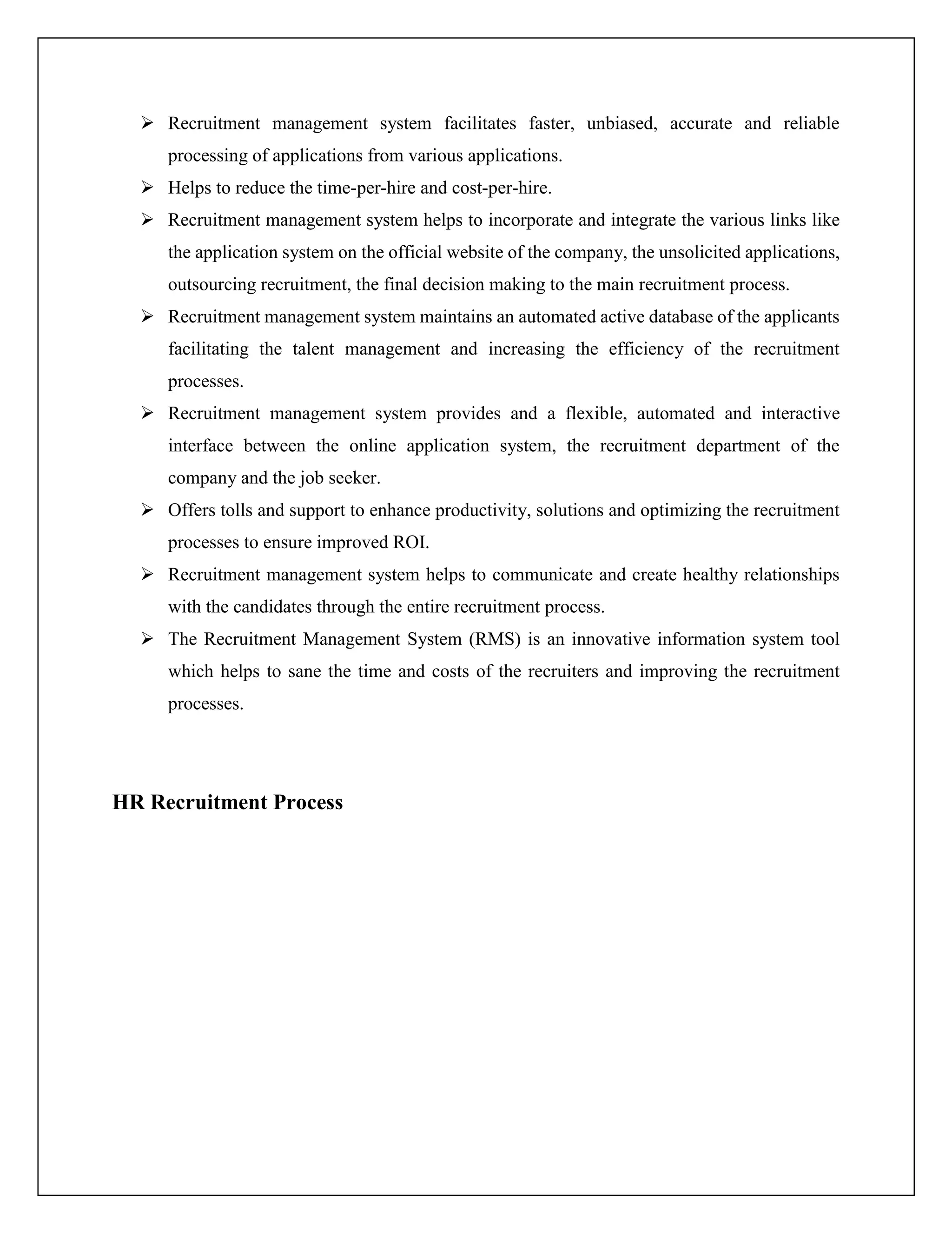 Human Resources Recruitment project balckbook.pdf | Management Consulting Industry | Industries