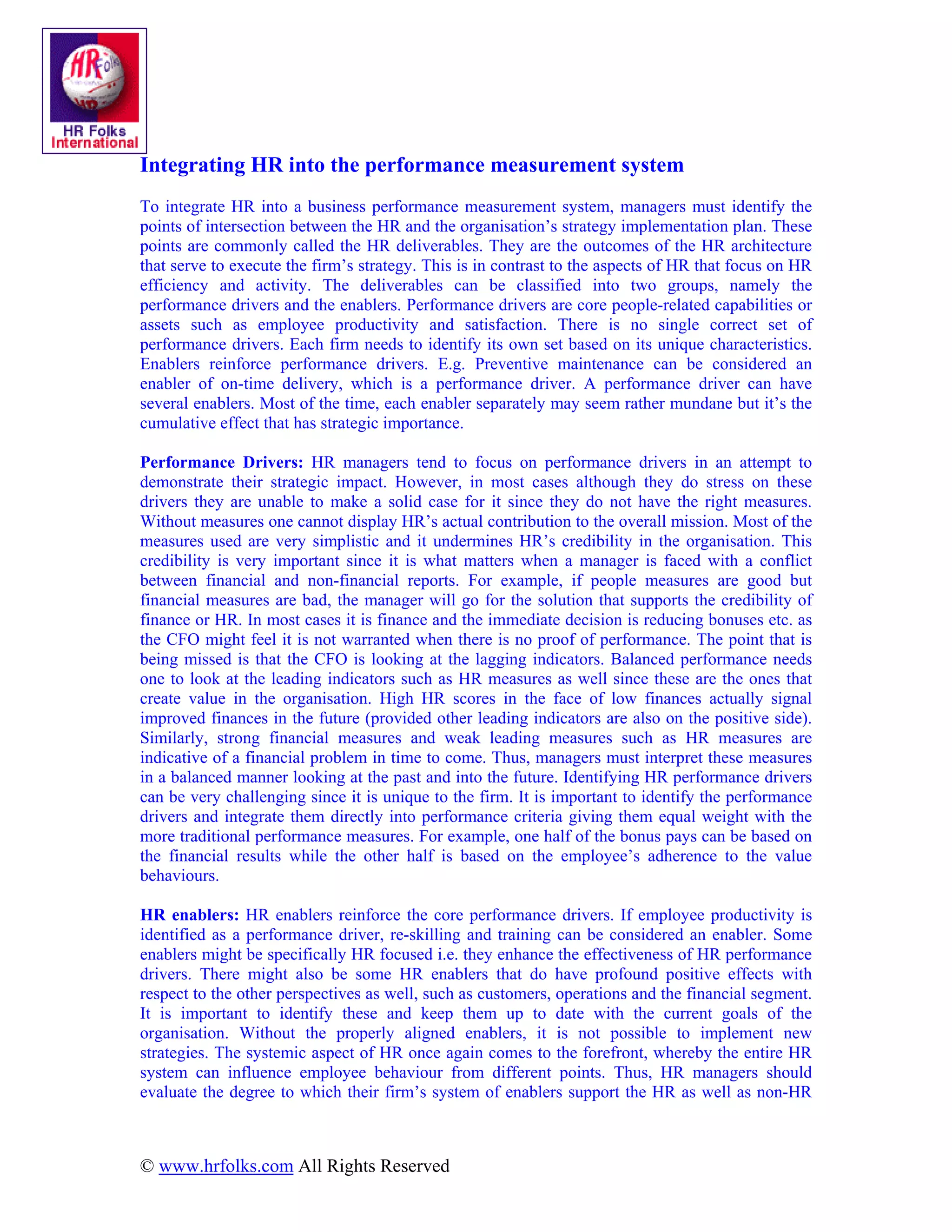 Human resources scorecard | PDF