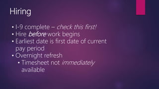 Student Employment Essentials: Human Resources System and Handshake | PPTX