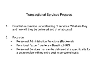 Human Resources Transactional Services | PPT