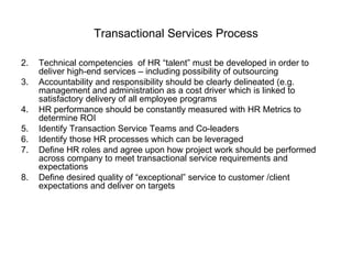 Human Resources Transactional Services | PPT