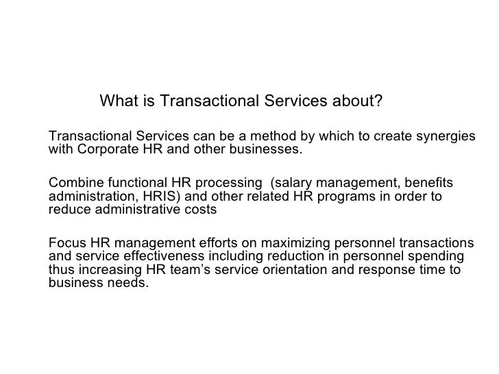 Human Resources Transactional Services