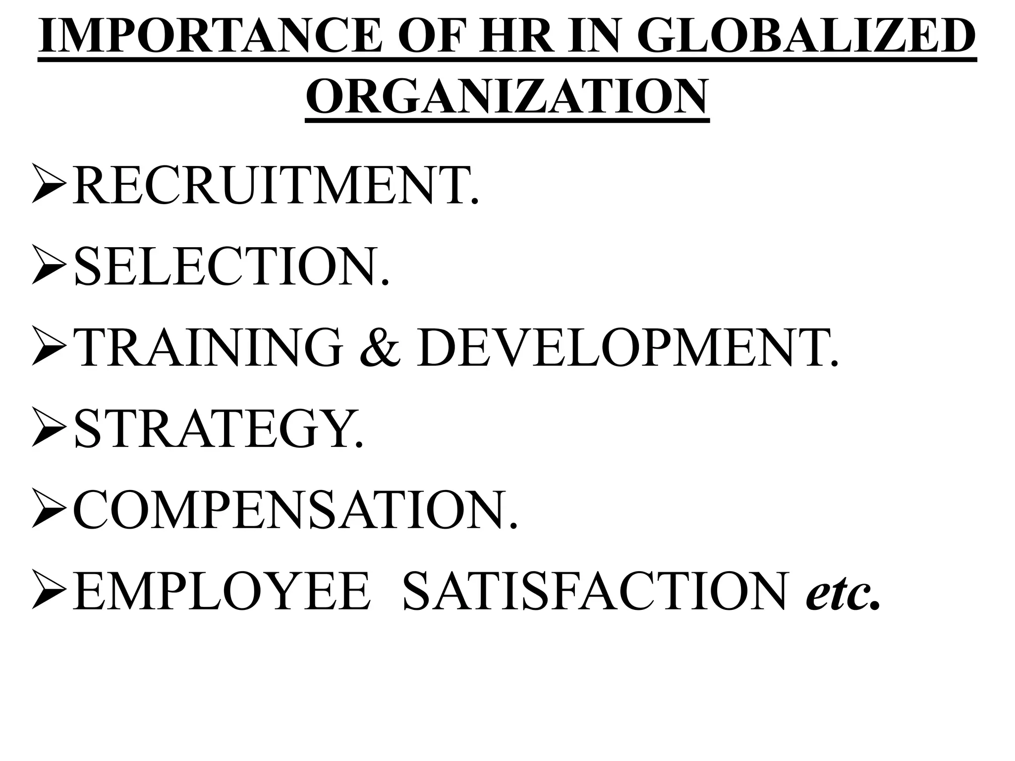 Human resource structure in global organization | PDF