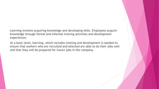 Human Resource, Training & Development | PPT