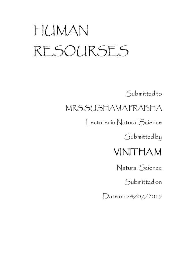 Human resourses | PDF