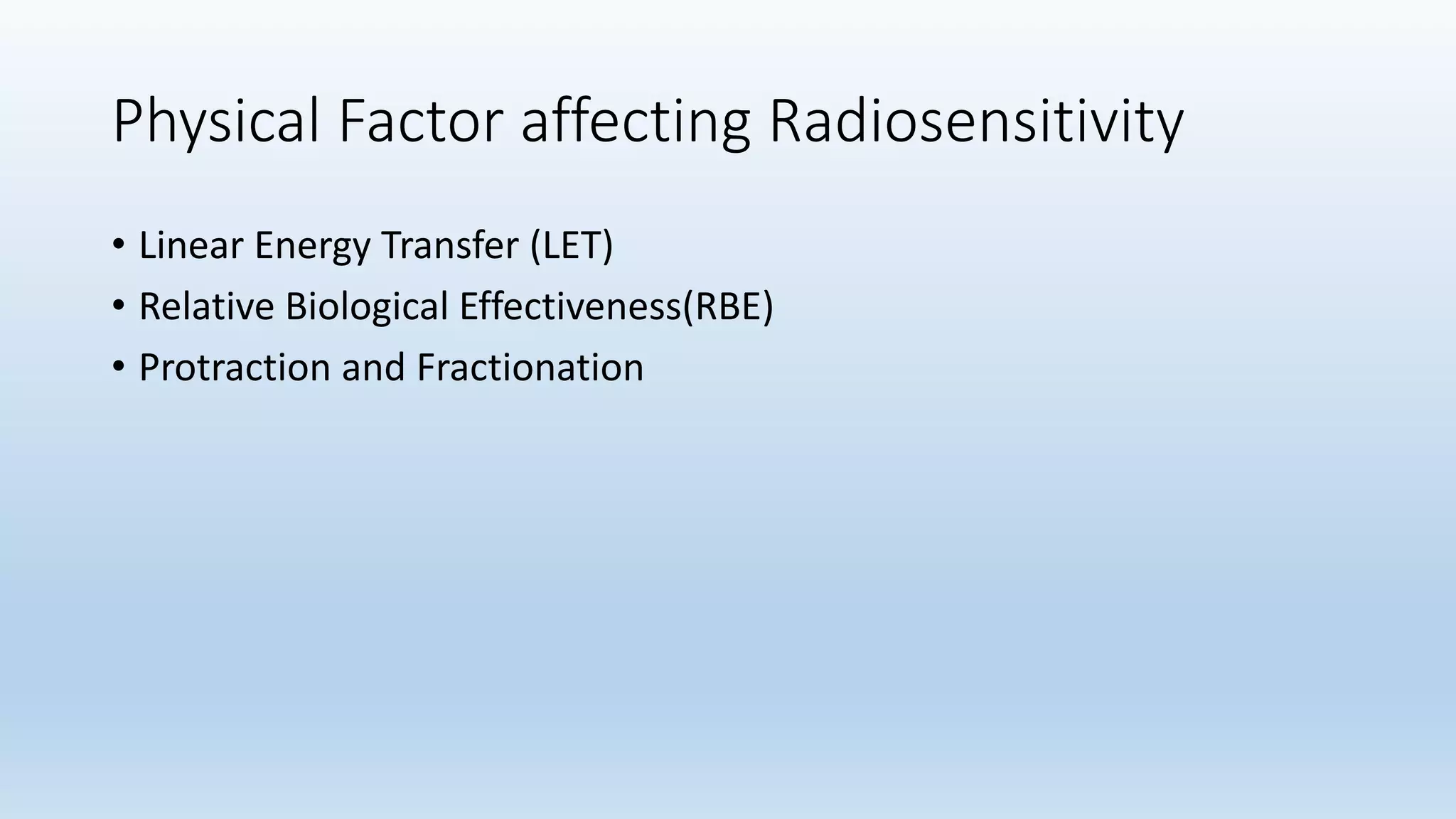 Radiobiology | PPTX