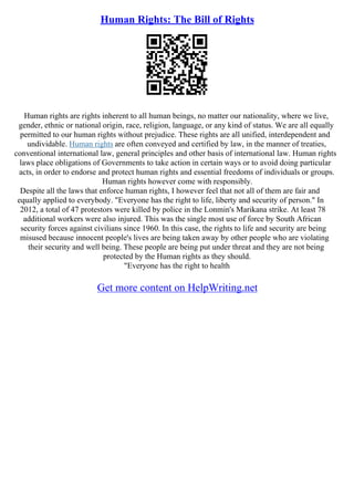 Human Right Essay | PDF
