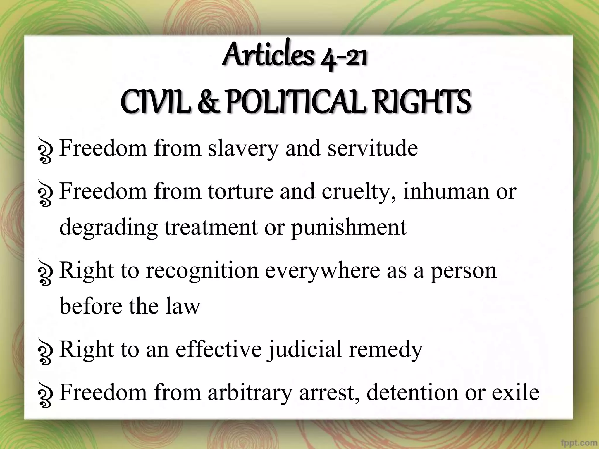 Human rights (Universal Declaration of Human Rights) | PPTX