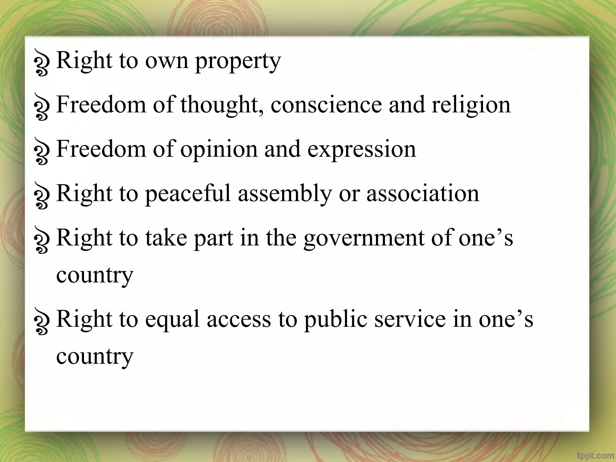 Human rights (Universal Declaration of Human Rights) | PPTX