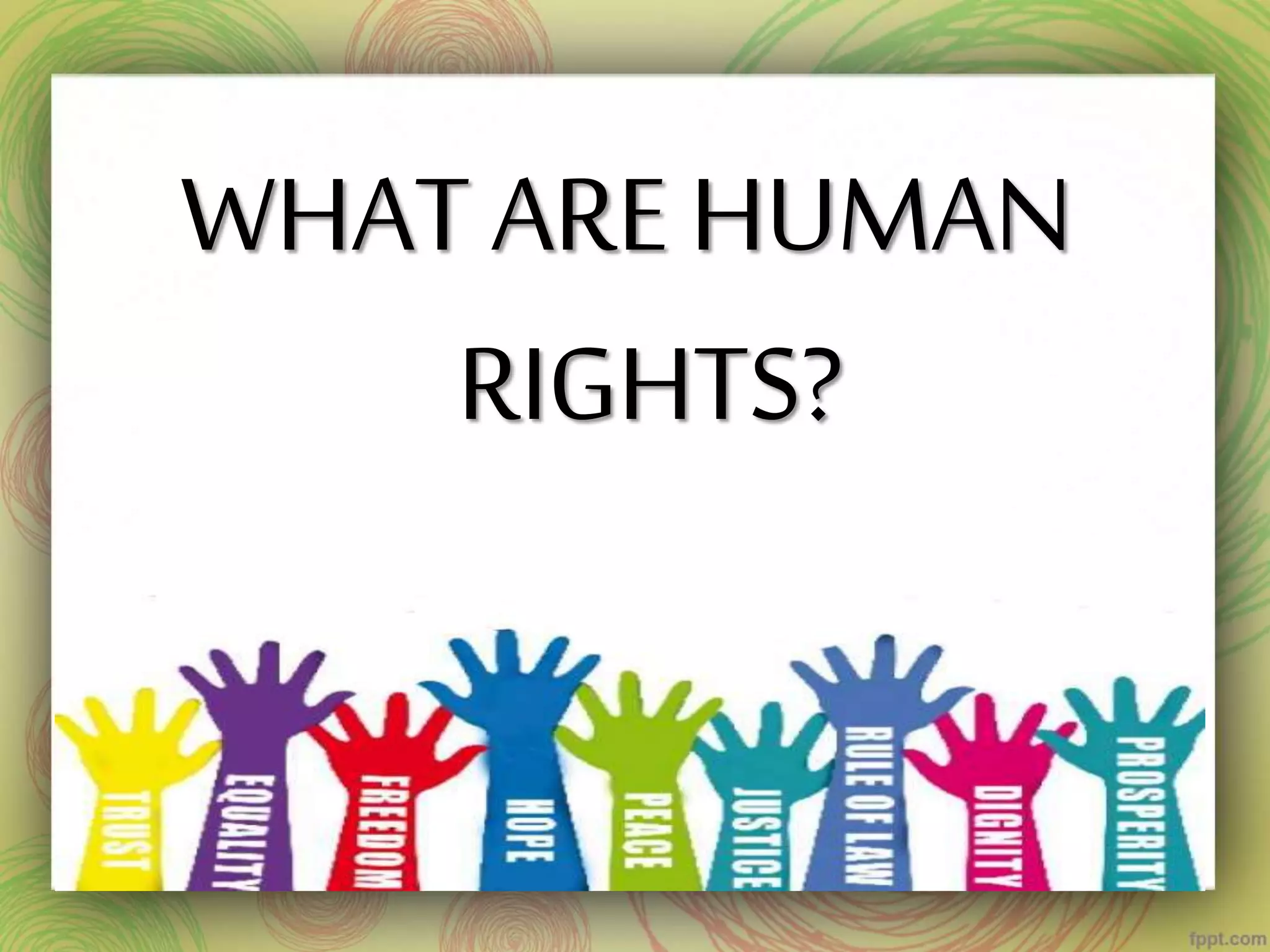 Human rights (Universal Declaration of Human Rights) | PPTX