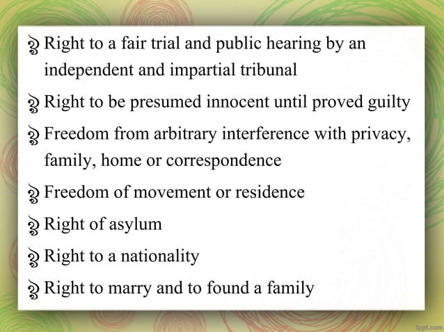 Human rights (Universal Declaration of Human Rights) | PPTX | Non ...