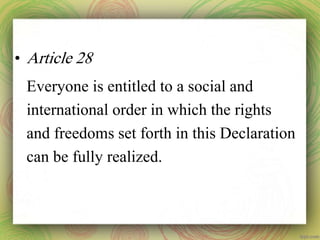 Human rights (Universal Declaration of Human Rights) | PPTX