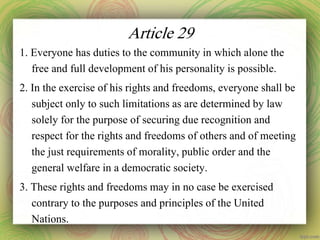 Human rights (Universal Declaration of Human Rights) | PPTX