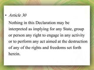 Human rights (Universal Declaration of Human Rights) | PPTX