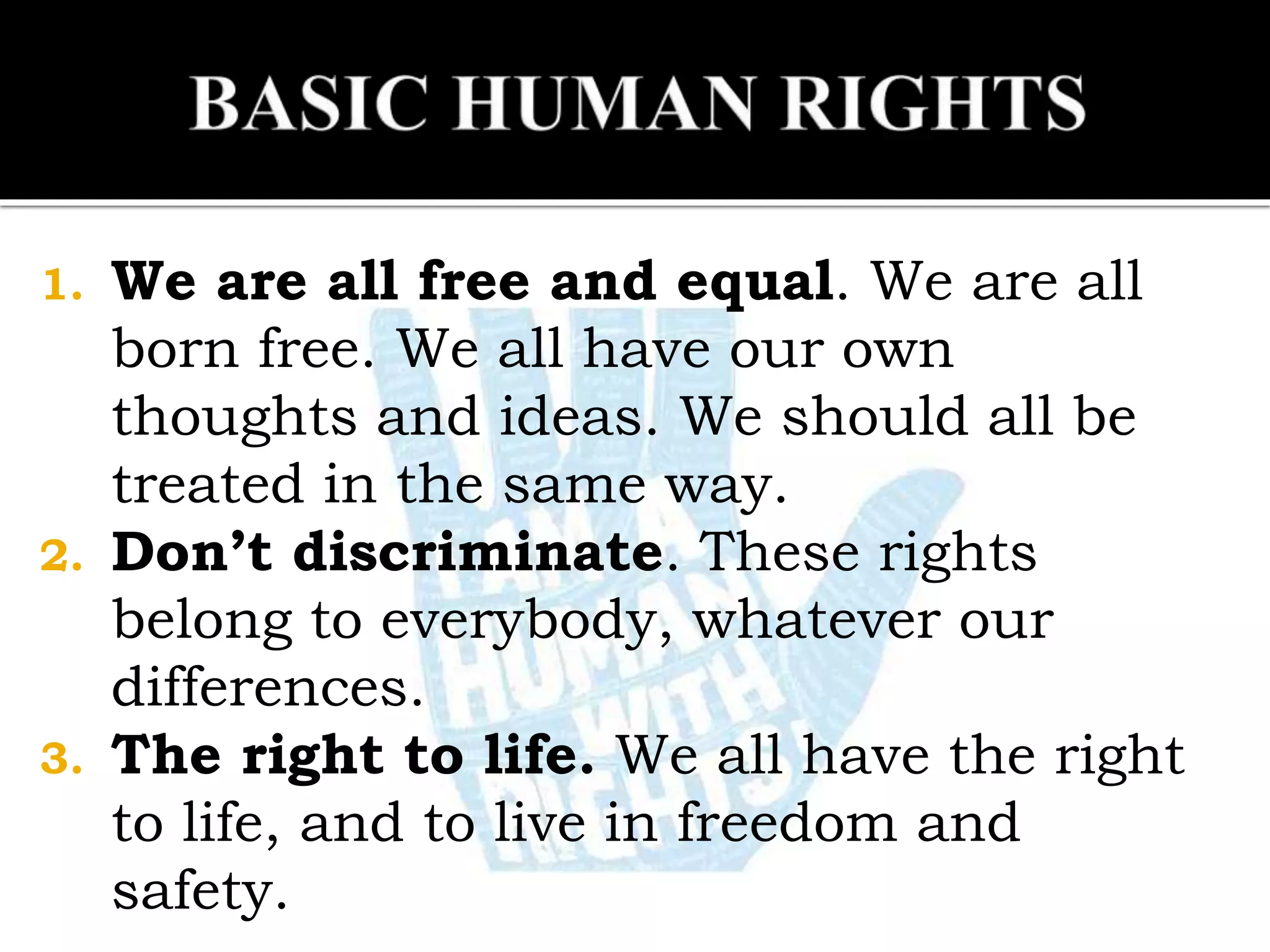 INFORMATIVE BULLETIN ON HUMAN RIGHTS | PPTX